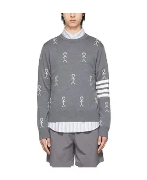 Thom Browne Logo Knitted Pullover