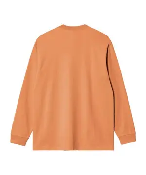 Carhartt Work In Progress L/s American Script T-shirt - Orange