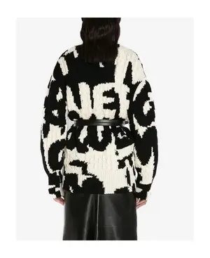Alexander McQueen Graffiti-logo Cardigen-coat