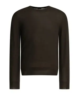 TOM FORD Crew Neck Ribbed-trim Sweater - Black