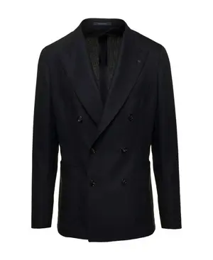 Tagliatore V-neck Long-sleeved Suit Coat