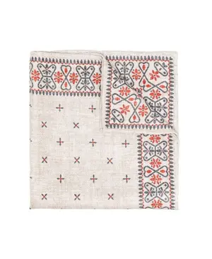 Brunello Cucinelli Tile-print Silk Scarf - White