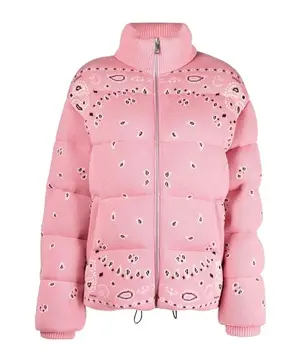 Alanui Bandana-printed Zipped Puffer Jacket - No