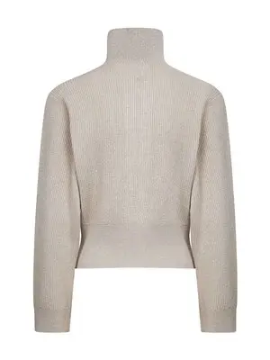 Brunello Cucinelli Zip-up Knitted Cardigan - Nude