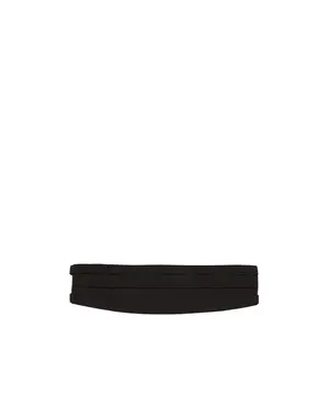 Giorgio Armani Hook Buckle Satin Belly Belt - Black