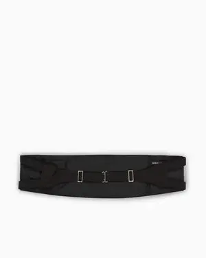 Giorgio Armani Hook Buckle Satin Belly Belt