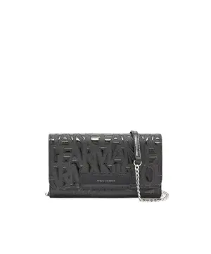 Armani Exchange Mini Embossed Clutch Bag - Black