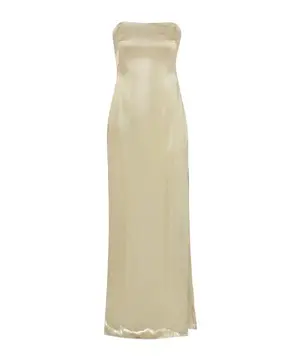 Galvan Maxi Slip Dress With Side Slit - No