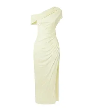 Galvan Fitted Midi Dress - White