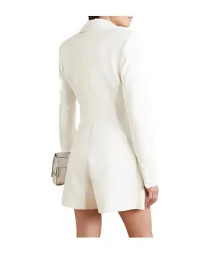 SAFIYAA LONDON Trinidad Asymmetric Crepe Playsuit