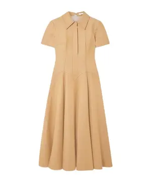 EMILIA WICKSTEAD Cotton-linen Blend Midi Dress
