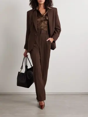 PETAR PETROV Casual High Waist Wide Leg Pants