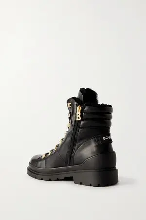 Bogner St. Moritz 9 Shearling-lined Leather Lace-up Ankle Boots
