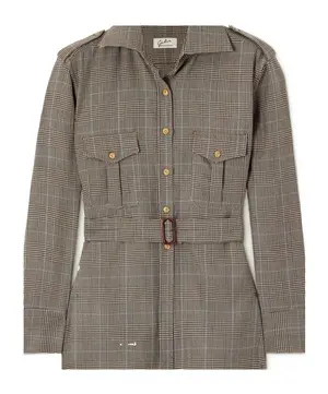 Giuliva Heritage The Aurora Prince Of Wales Checked Wool Shirt - Multicolor