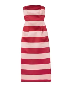 EMILIA WICKSTEAD Straight Midi Dress - Red