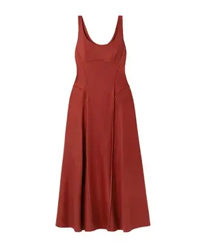 Adam Lippes Paneled Stretch-canvas Midi Dress - No