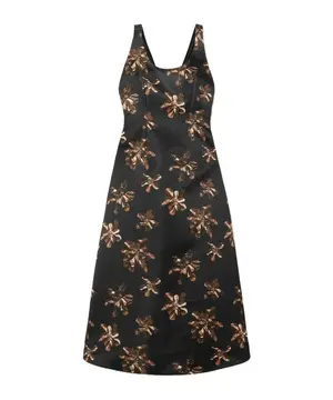 EMILIA WICKSTEAD Drapey A-line Dress - Black
