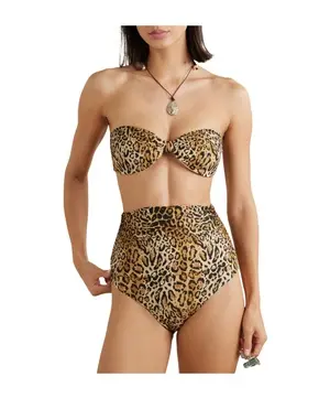 Melissa Odabash Ruched Leopard-print Bikini Briefs