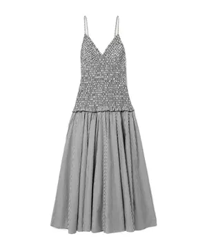 Brandon Maxwell Full Flared Midi Dress - Gray
