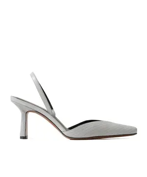 NEOUS Stiletto Heel Slingback Sandals - Gray