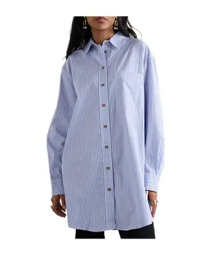 Mara Hoffman Hailey Striped Organic Cotton-poplin Shirt