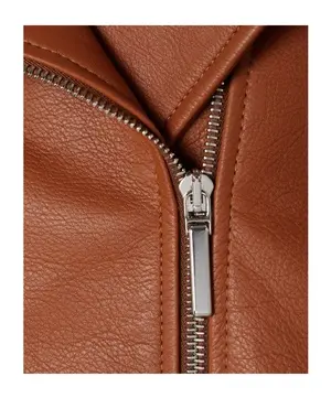 Rosetta Getty Textured-leather Biker Jacket