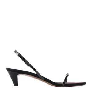 NEOUS Casual Patent Leather Sandals - Black