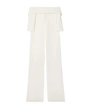 SAFIYAA LONDON Off-the-shoulder Crepe Cape Jumpsuit - No