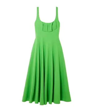 EMILIA WICKSTEAD Wide Strap Midi Dress - Green