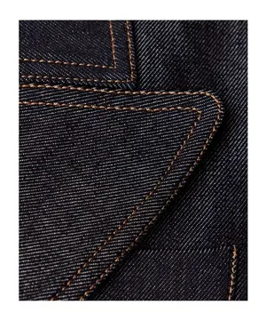 Adam Lippes Belted Double-breasted Denim Jacket