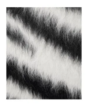 Monse Cropped Zebra-print Alpaca-blend Sweater