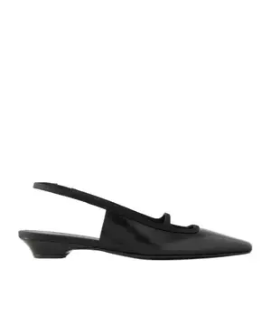 NEOUS Sabik Slingback Leather Pumps - Black