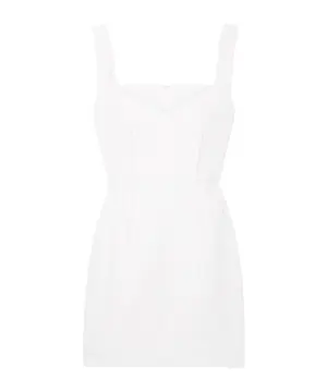 EMILIA WICKSTEAD Seersucker Mini Dress - White