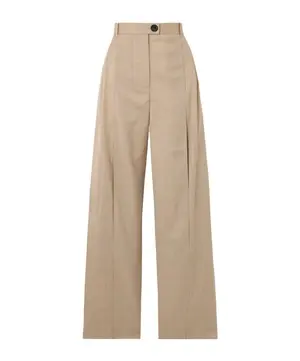 PETER DO Beige Wool-blend Relaxed Leg Pants - No