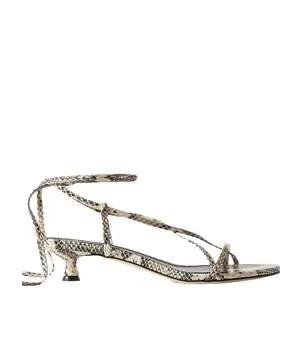 AeydĒ Paige Snake-effect Leather Sandals - No