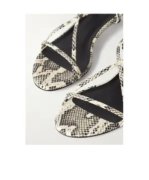 AeydĒ Paige Snake-effect Leather Sandals
