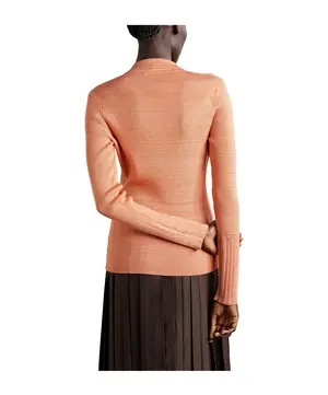 Partow Ribbed Silk And Cotton-blend Polo Sweater