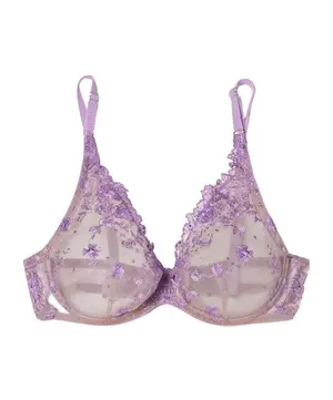 I.D.SARRIERI Embroidered Tulle Soft-cup Triangle Bra - No