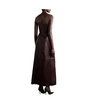 Dodo Bar Or Strapless Leather Maxi Dress