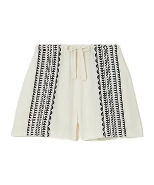 LEMLEM Striped Cotton-blend Shorts - White