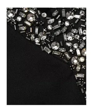 Safiyaa Off-the-shoulder Embellished Crepe Top