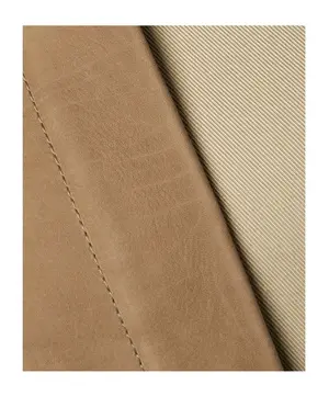 Partow Belted Paneled Nubuck And Cotton-twill Jacket