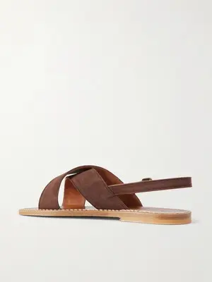 K.JACQUES Solid Suede Sandals