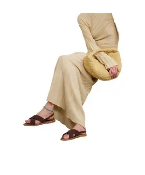 K.JACQUES Solid Suede Sandals