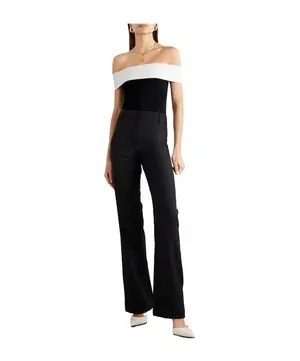 Galvan Aria Stretch-knit Off-the-shoulder Bodysuit
