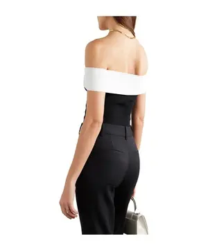 Galvan Aria Stretch-knit Off-the-shoulder Bodysuit