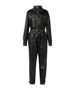 Dodo Bar Or Belted Studded Leather Jumpsuit