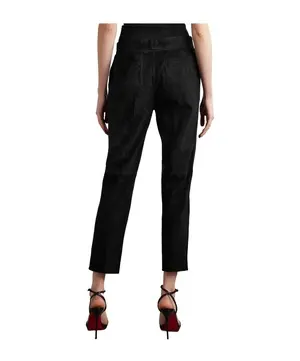 Alex Perry Cropped Slim-leg Suede Pants