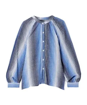 LEMLEM Loose-fitting Striped Top - Blue