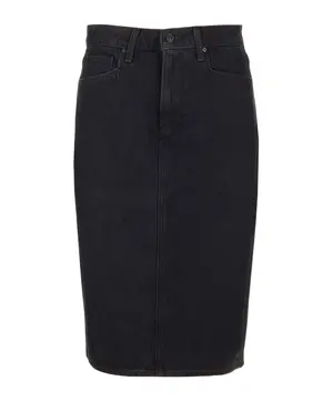 Paige Siren Denim Skirt - Black